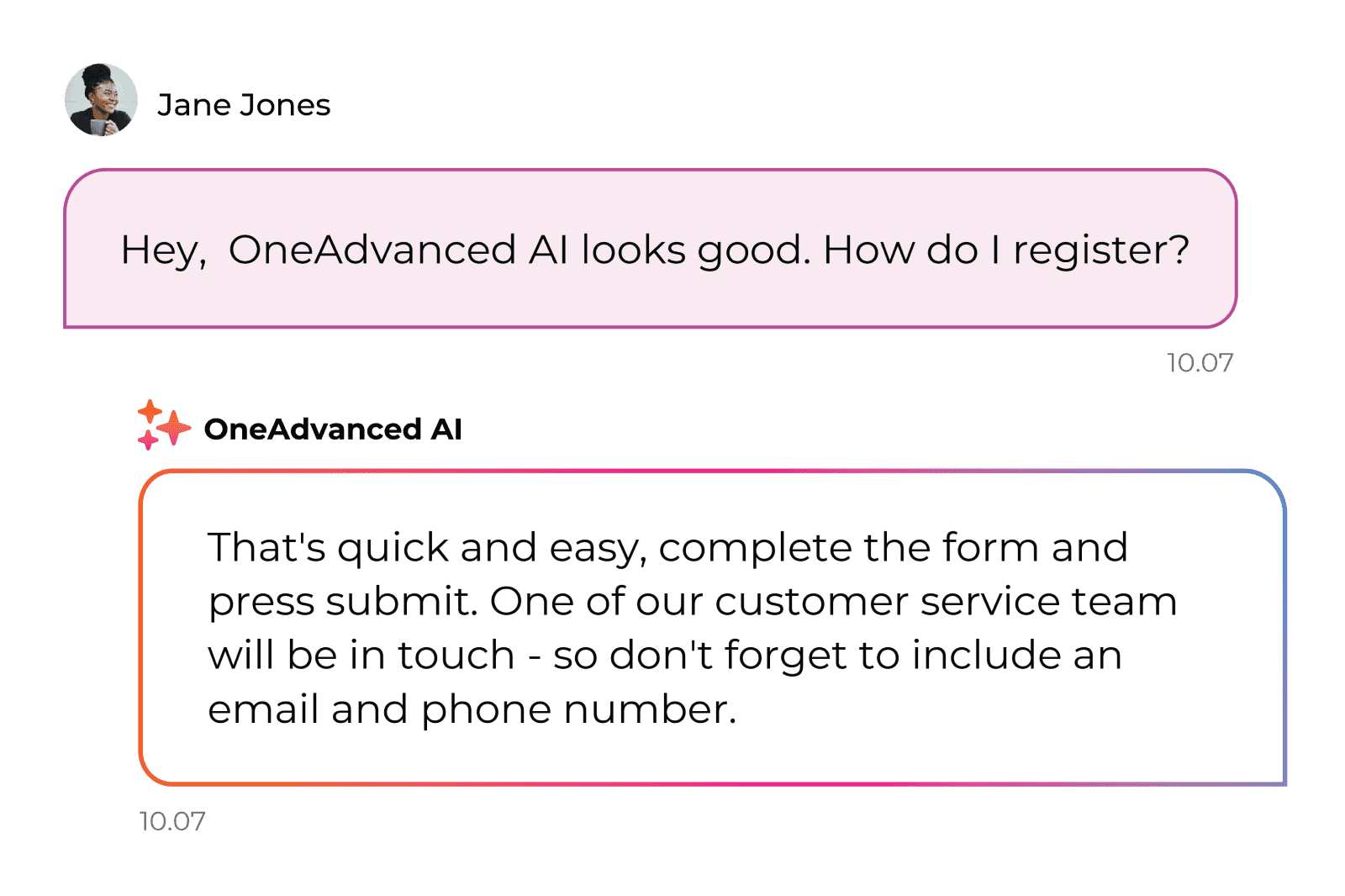 OneAdvanced AI for Business